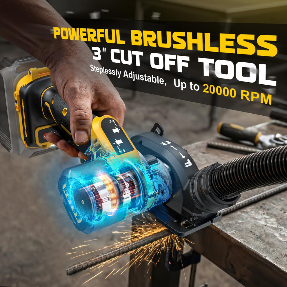 Ecarke Cordless Cut Off Tool Compatible with DeWalt 20V Battery,3" Cir